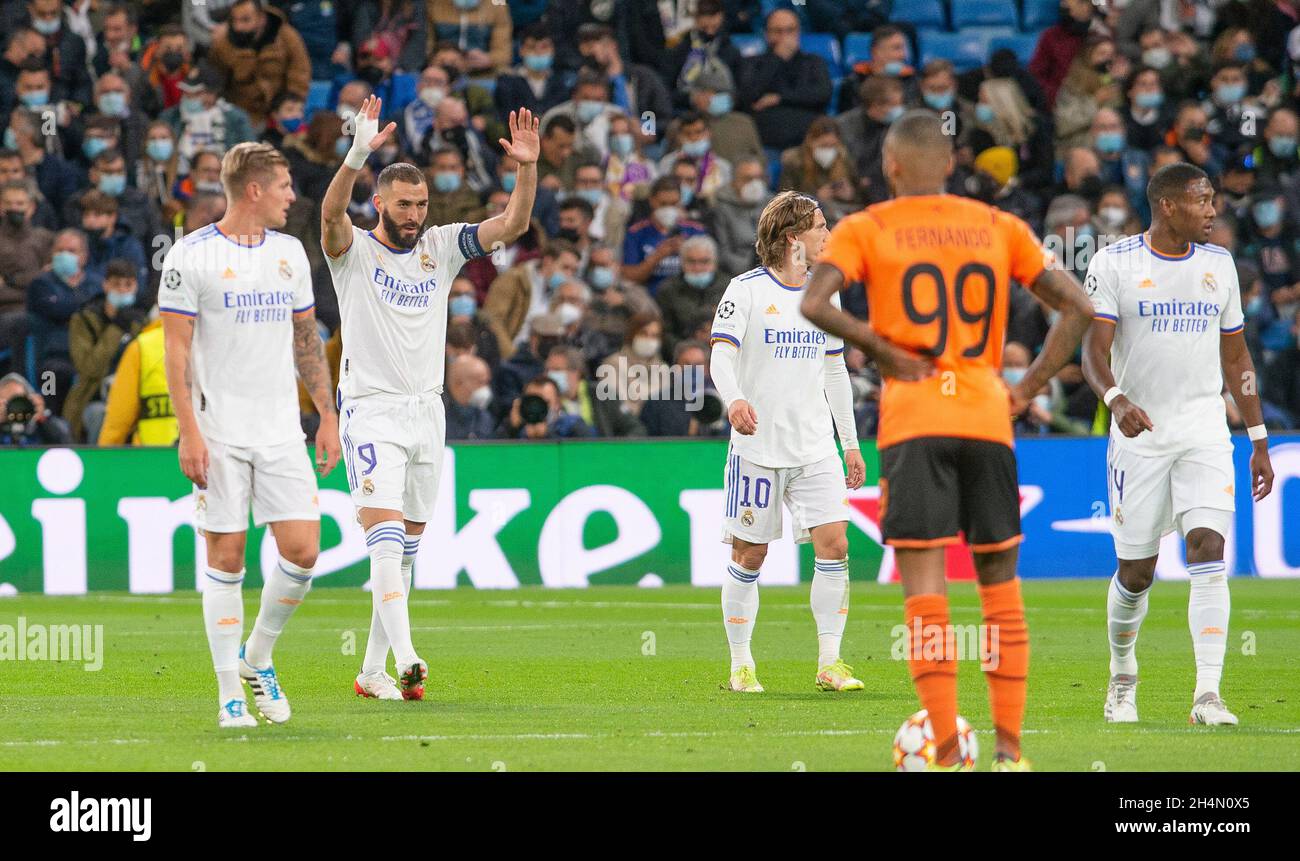 Estadio Santiago Bernabeu, Madrid, Spain. 3rd Nov, 2021. Men's ...