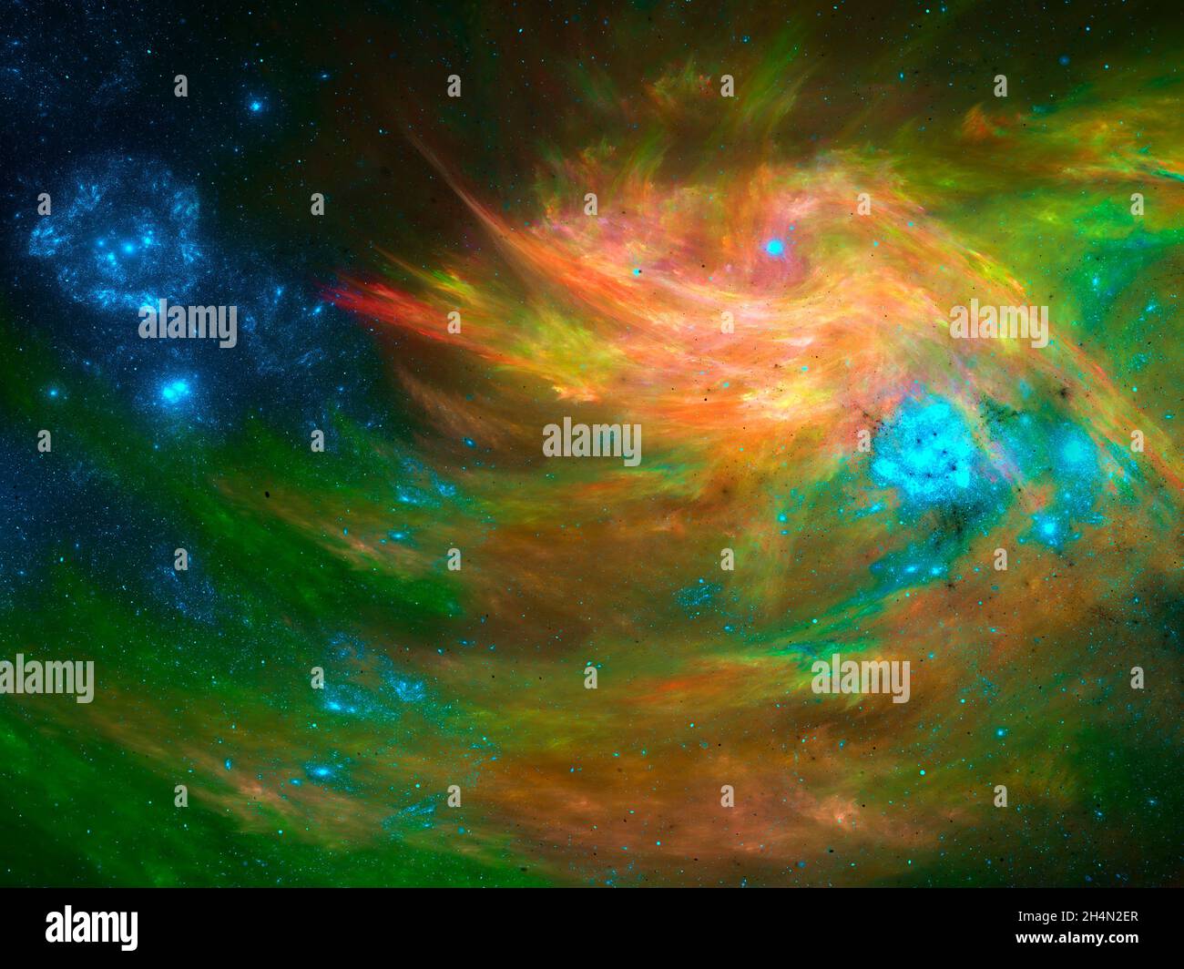 Colored strokes and glowing dots - abstract space theme background ...