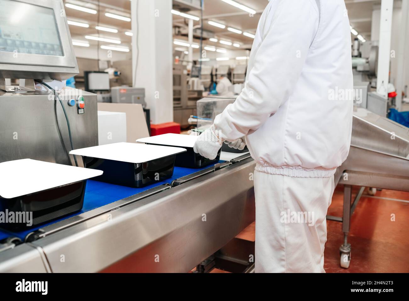 Line for the production of semi-finished meat products.Meat processing ...