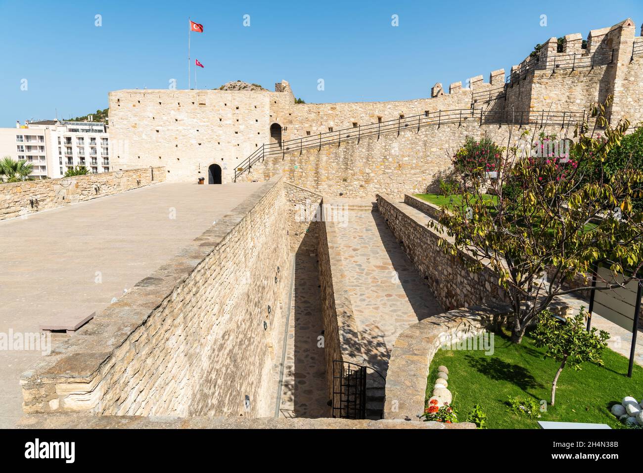 Cesme, Izmir, Turkey – October 4, 2020. The ramparts of the Cesme ...