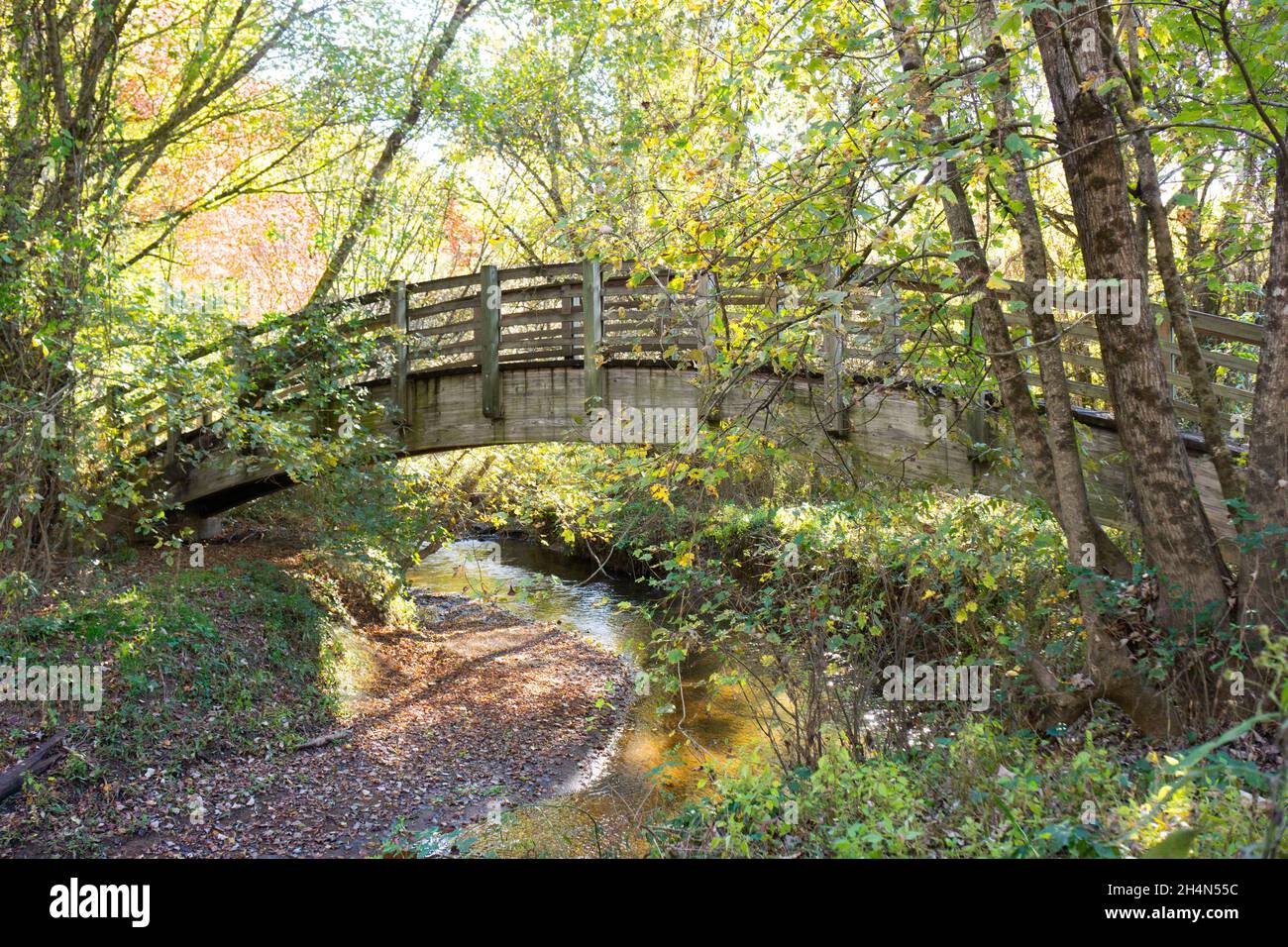 Rustic footbridge in rural North Carolina Stock Photo - Alamy