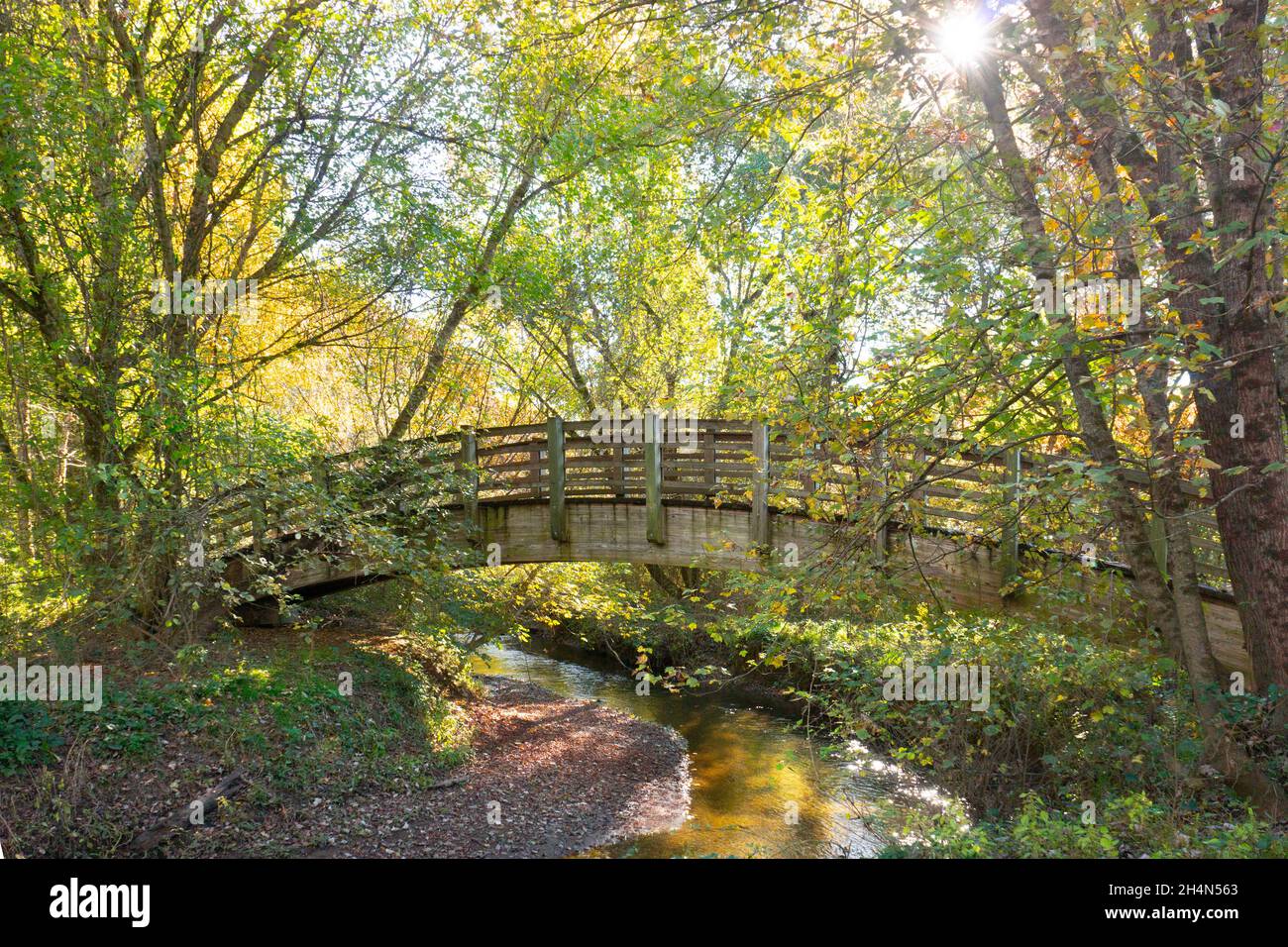 Rustic footbridge in rural North Carolina Stock Photo - Alamy