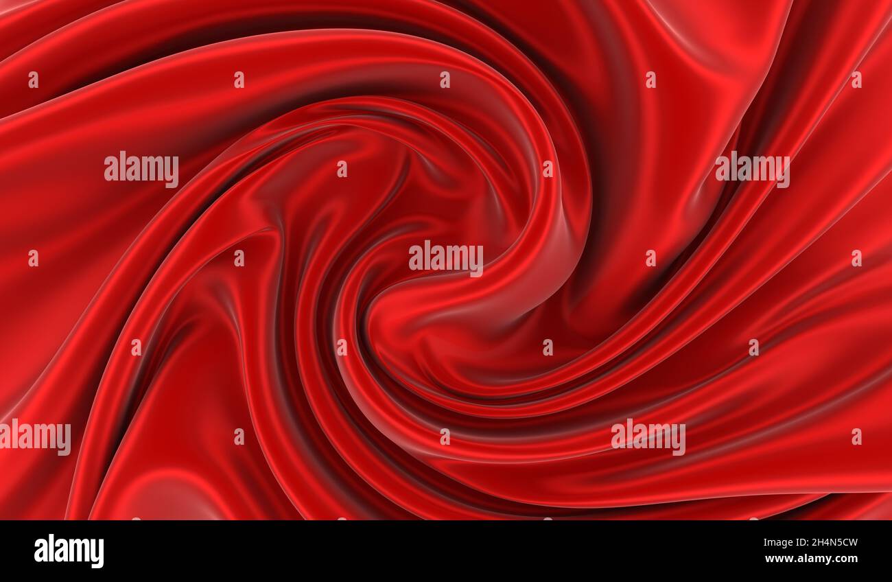 Red silk background. Waves of red silk full screen. Abstract elegant ...