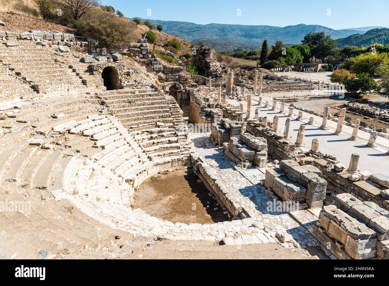 Ephesus, Turkey – November 2, 2020. Odeon (bouleterion) theatre at ...