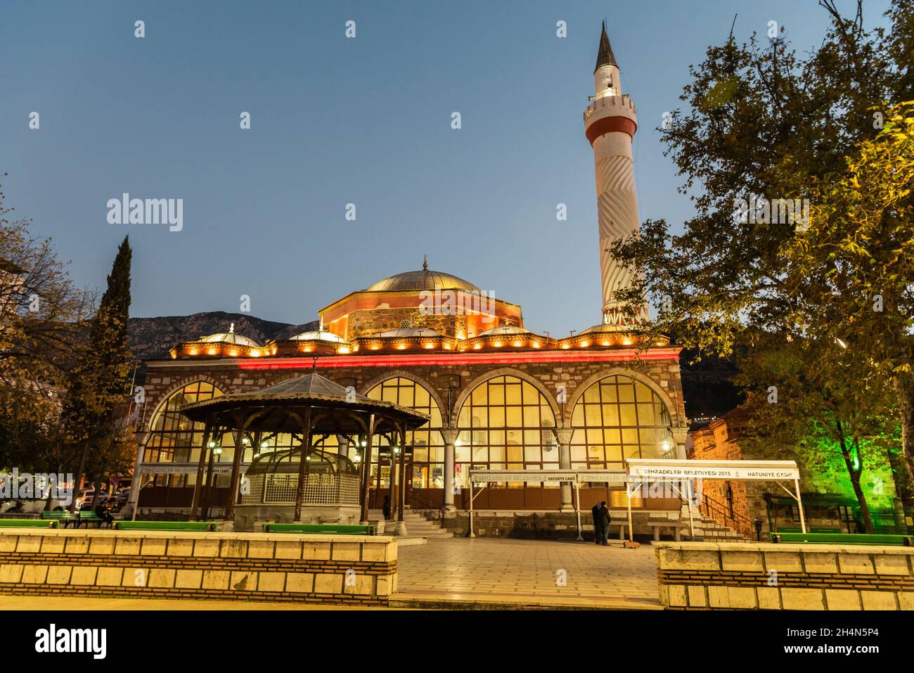 Manisa, Turkey – November 7, 2020. Hatuniye Mosque in Manisa, Turkey ...