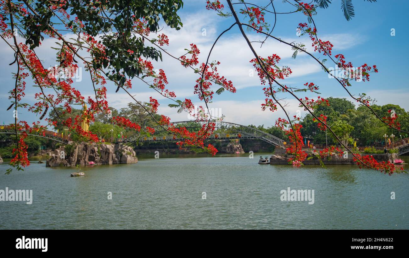 The road to Sap mountain amusement park in An Giang Stock Photo - Alamy