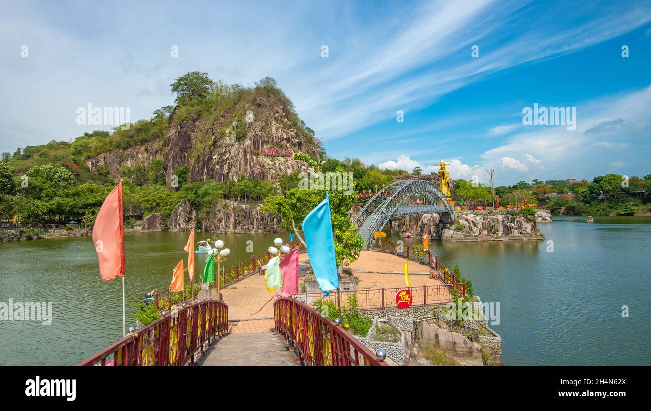 The road to Sap mountain amusement park in An Giang Stock Photo - Alamy
