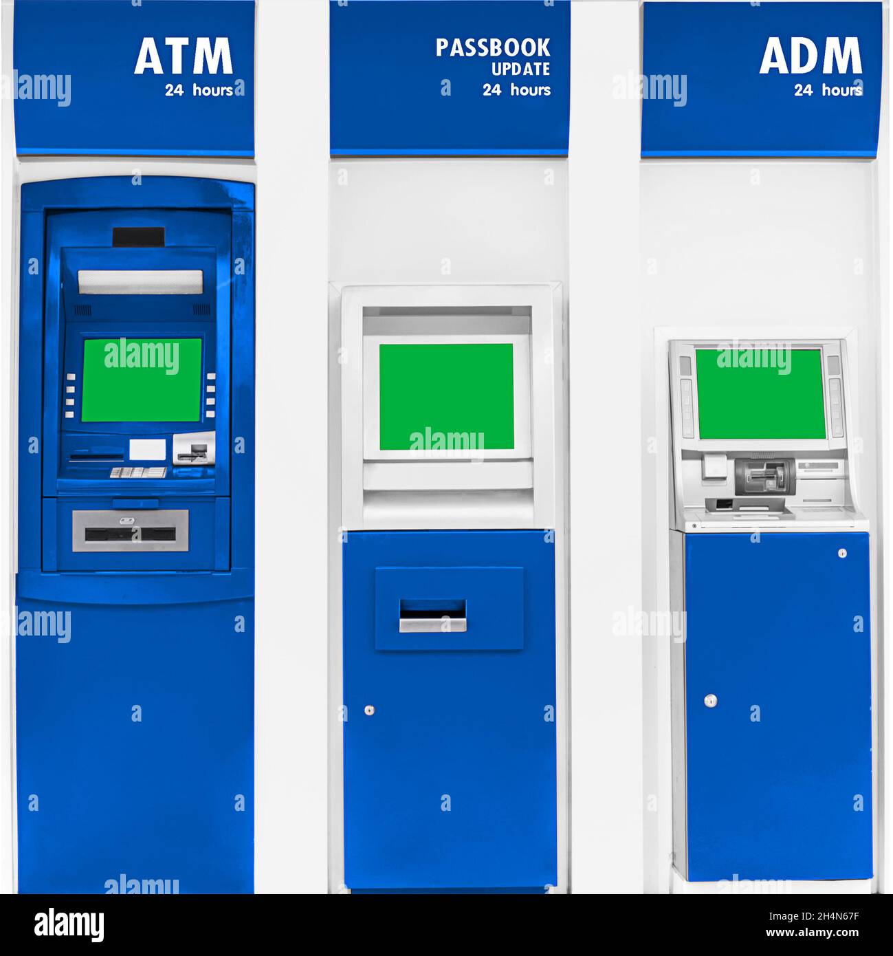 Automatic banking service machine point Stock Photo - Alamy