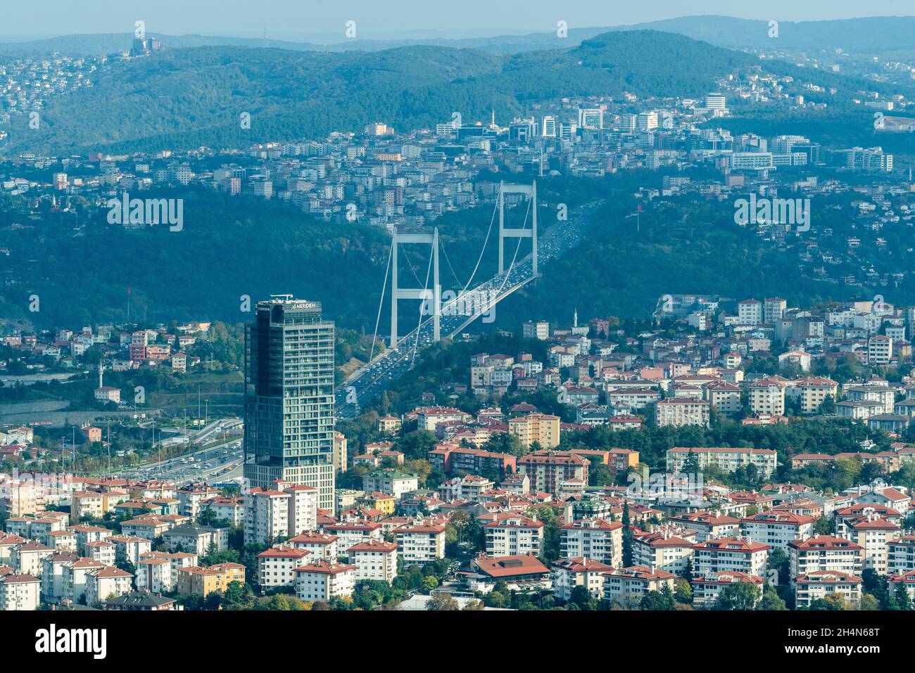 Istanbul, Turkey – November 12, 2020. Aerial view over Istanbul, Turkey ...