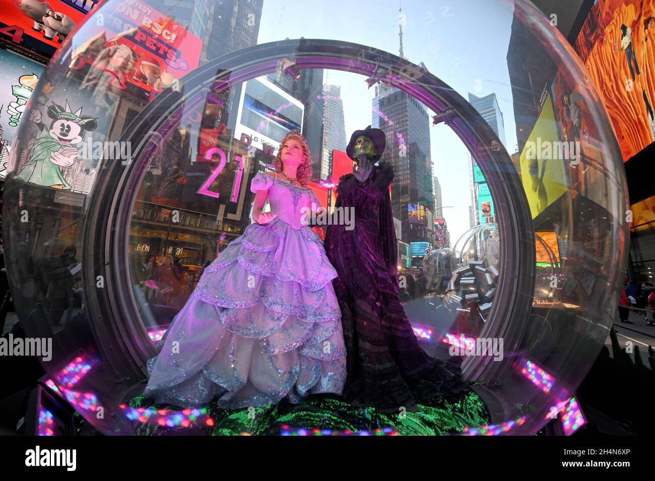 New York, USA. 03rd Nov, 2021. The “Wicked” themed Show Globe is ...