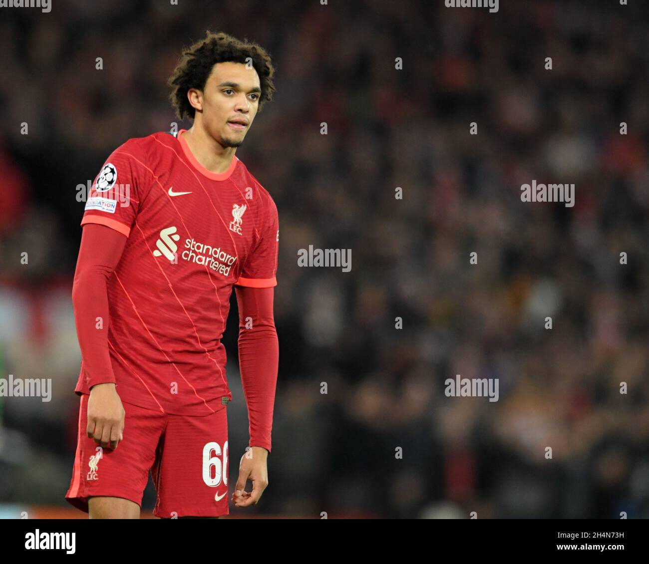 Trent Alexander-Arnold #66 of Liverpool in action during the game Stock ...