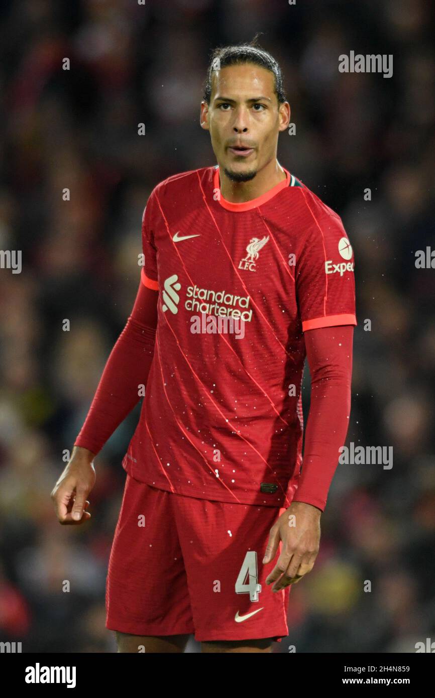 Virgil van Dijk #4 of Liverpool in action during the game Stock Photo ...