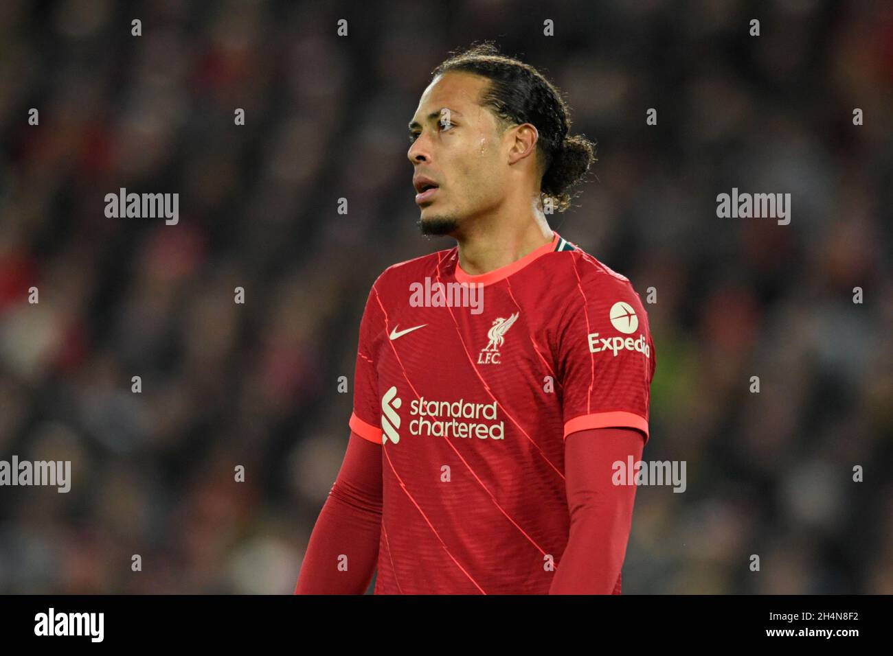 Virgil van Dijk #4 of Liverpool in action during the game Stock Photo ...
