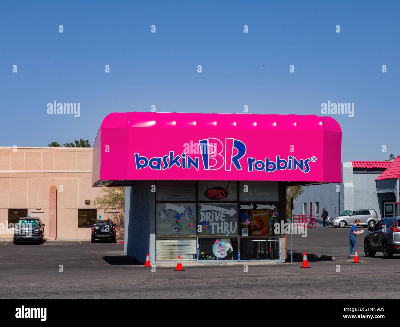 Henderson, APR 5 2021 - Exterior view of the Baskin Robbins store Stock ...