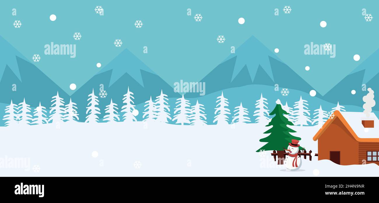 Night scenery winter mountains Stock Vector Images - Alamy