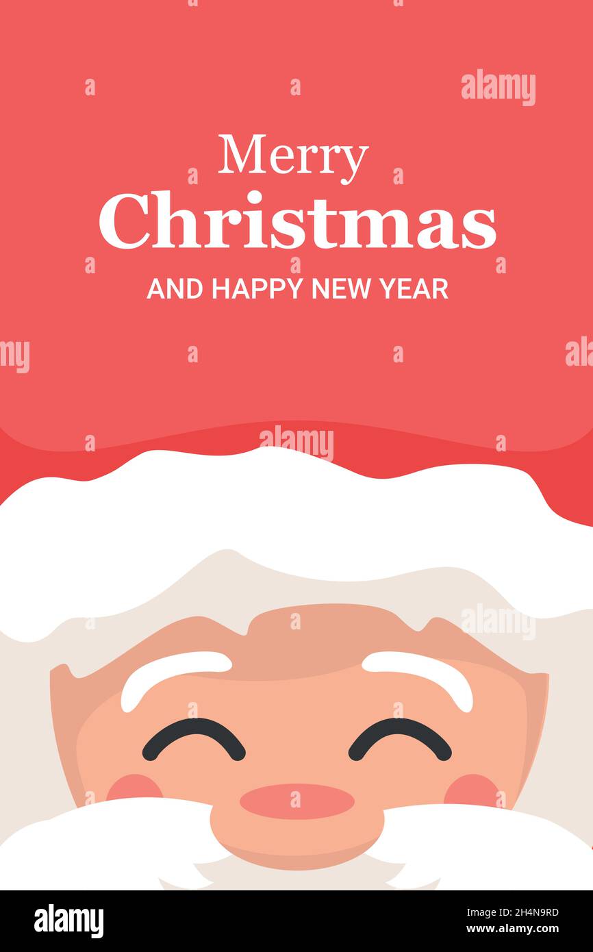 Santa claus face christmas card design Stock Vector Image & Art - Alamy