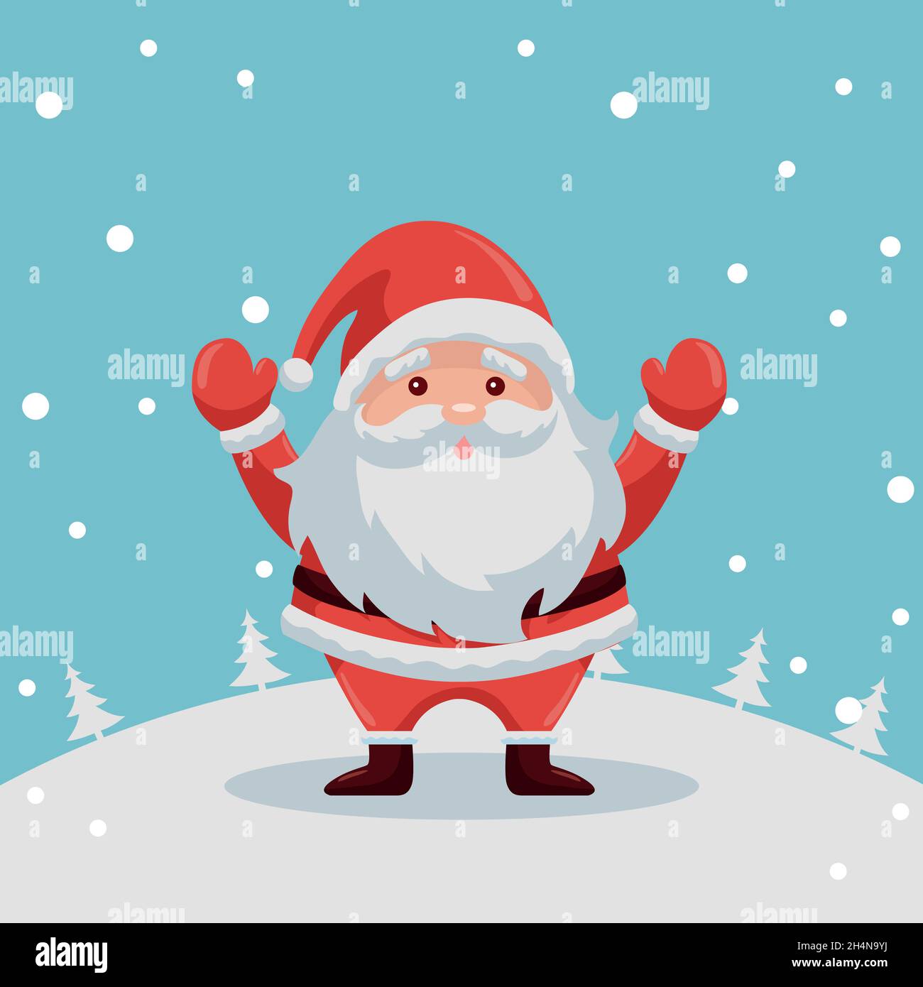 Santa claus merry christmas card design Stock Vector Image & Art - Alamy