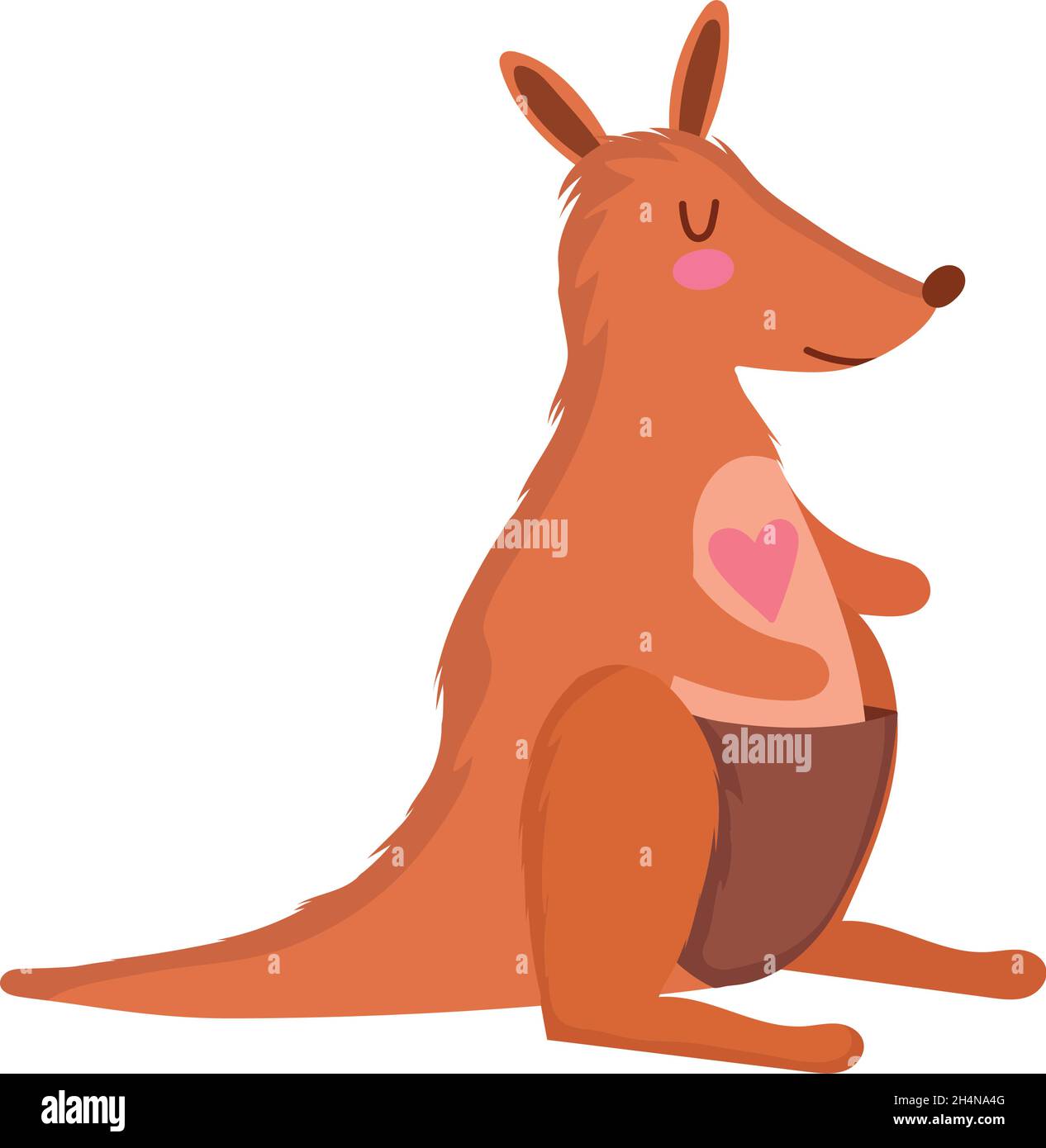 kangaroo with heart Stock Vector Image & Art - Alamy