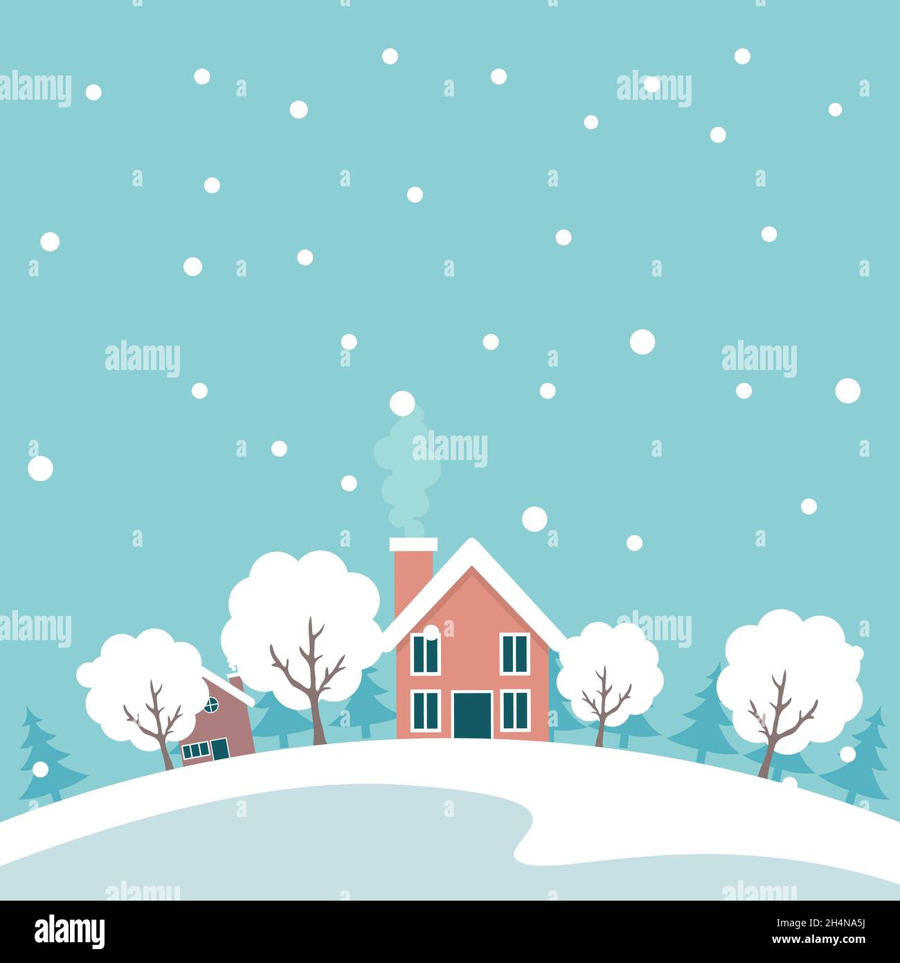 Happy village view Stock Vector Images - Alamy
