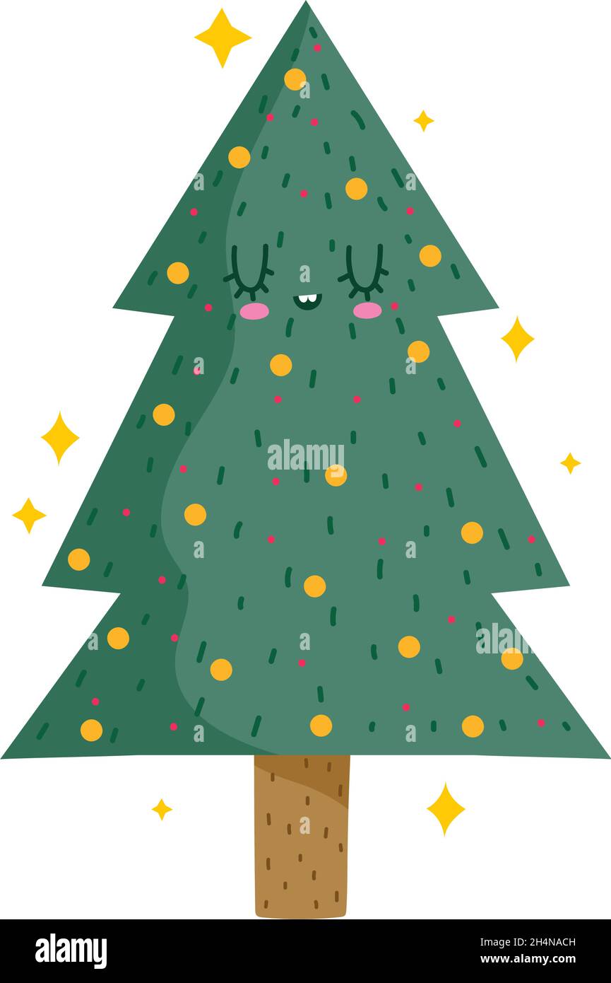 christmas cartoon tree Stock Vector Image & Art - Alamy