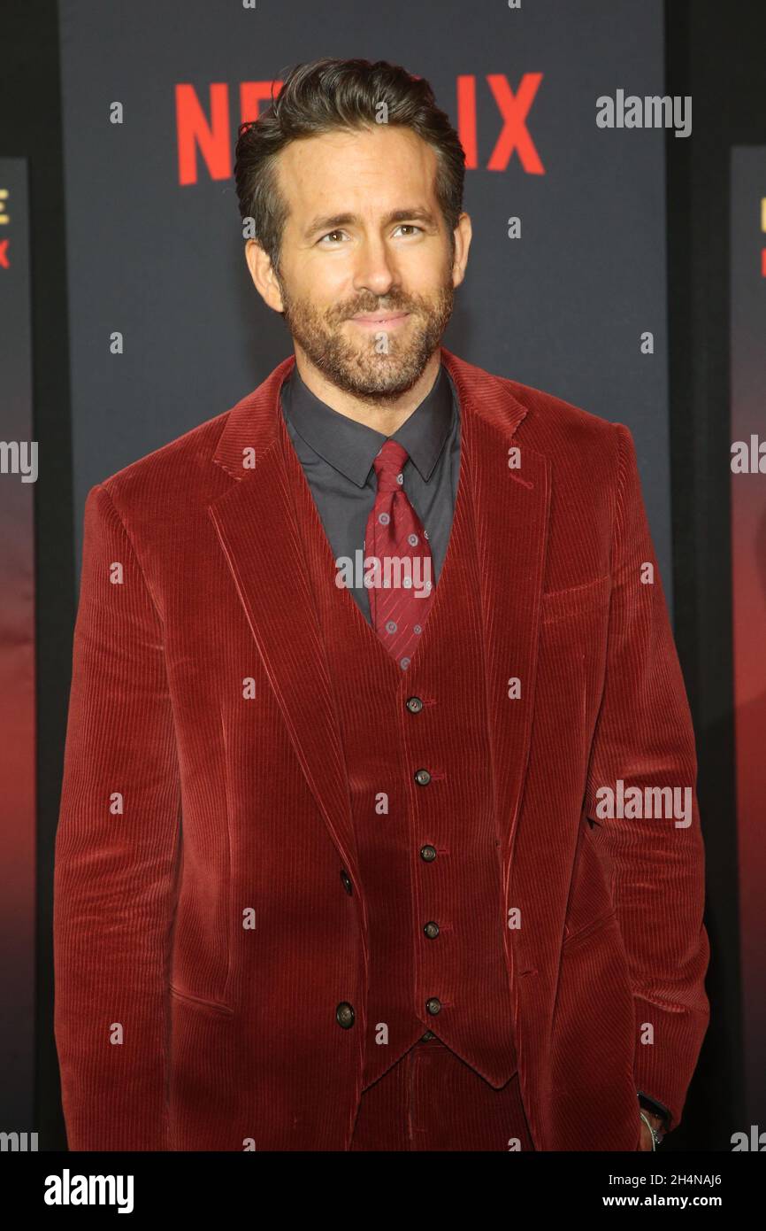 Los Angeles, Ca. 3rd Nov, 2021. Ryan Reynolds at the Netflix premiere ...
