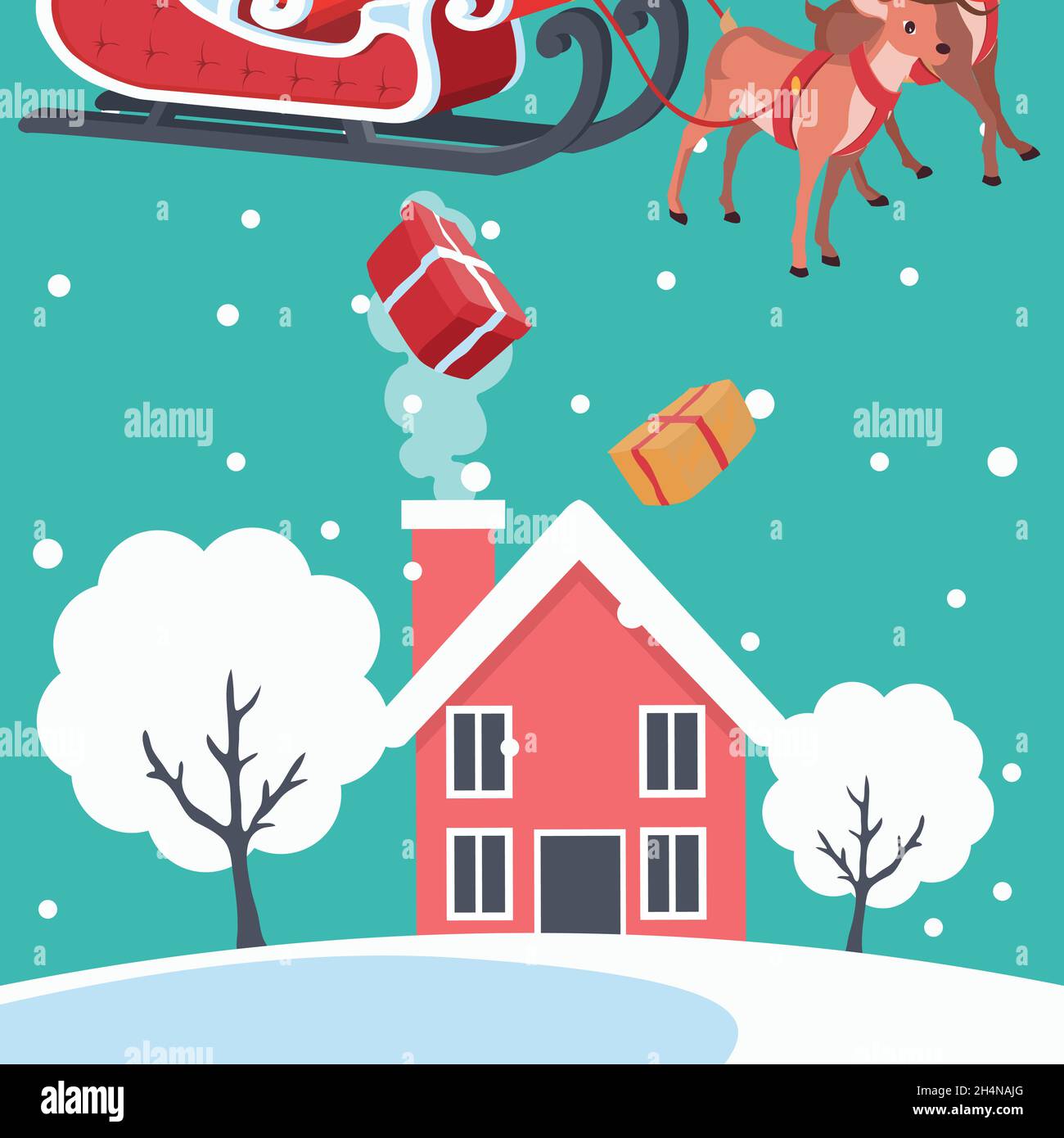 Santa claus giving gifts Stock Vector Images - Alamy