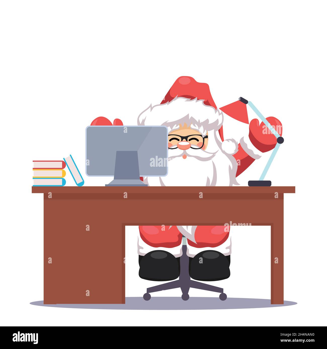 Laptop video call christmas Stock Vector Images - Alamy