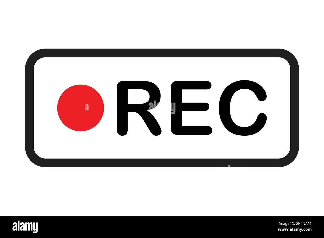 Framed recording sign icon vector currently recording symbol for ...