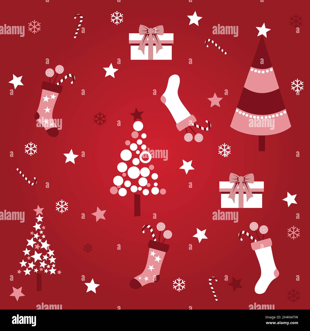 On red background small christmas Stock Vector Images - Alamy