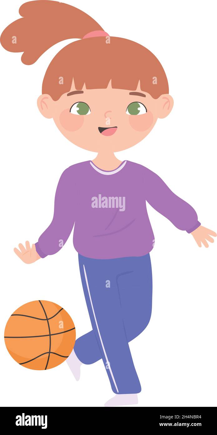 girl playing basketball Stock Vector Image & Art - Alamy
