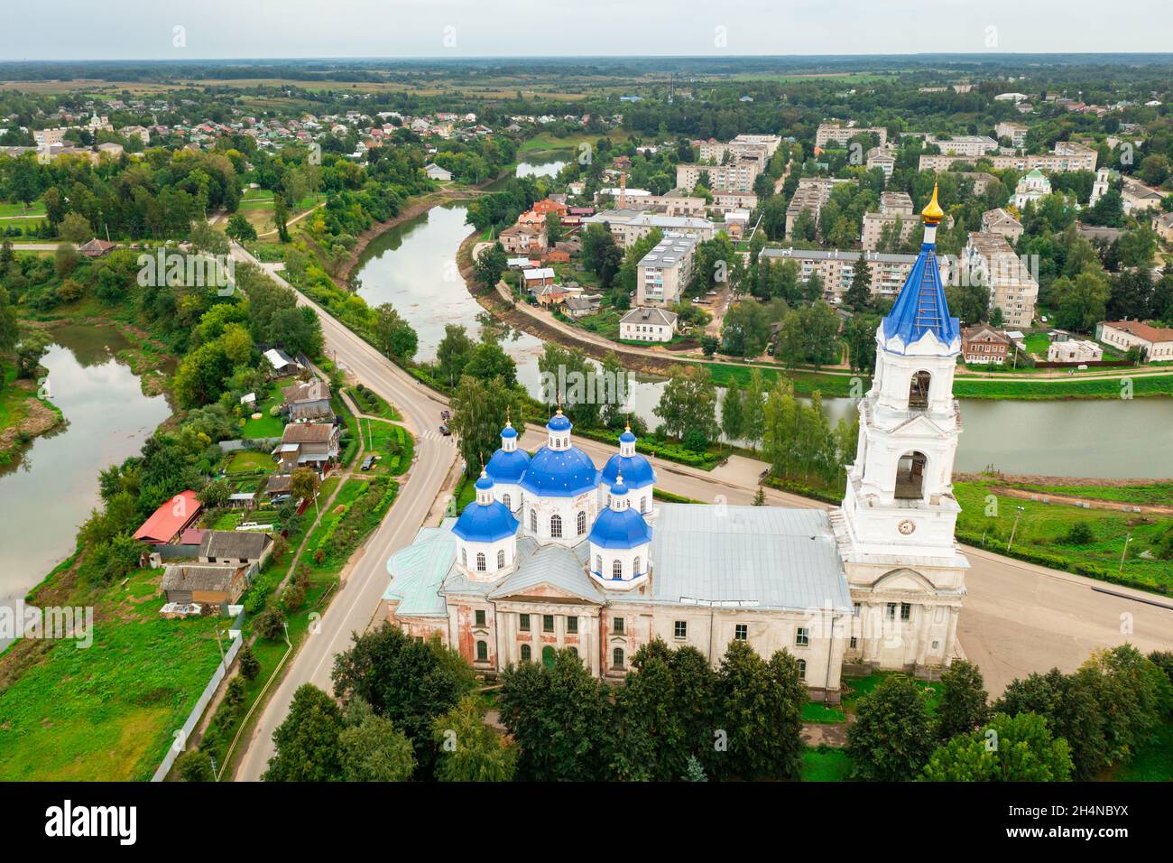 View of Kashin city with Resurrection Cathedral Stock Photo - Alamy
