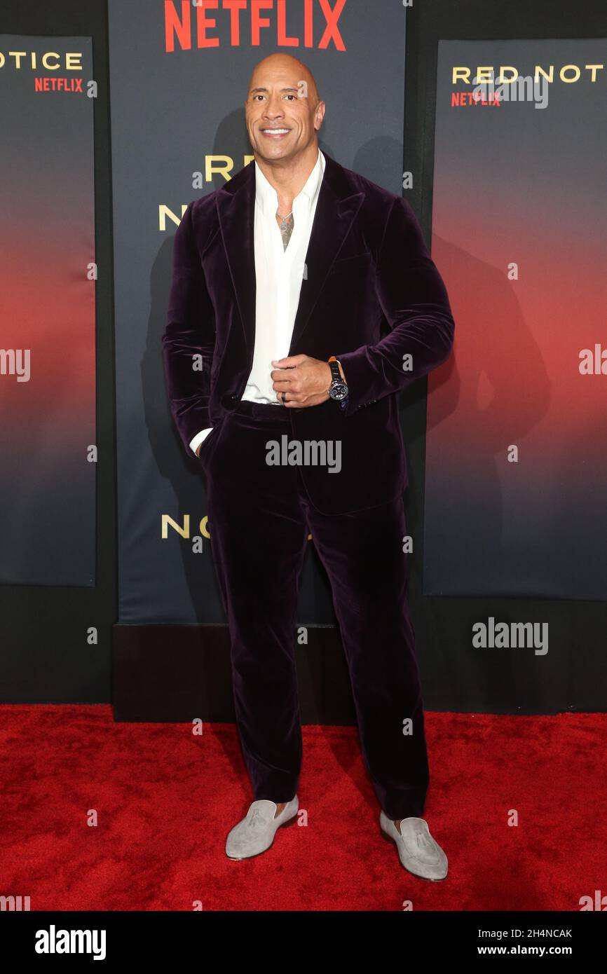 Los Angeles, Ca. 3rd Nov, 2021. Dwayne Johnson at the Netflix premiere ...