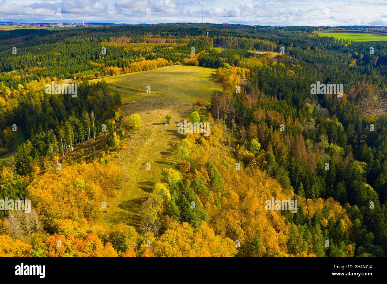 Aerial autumn rural landscape Stock Photo - Alamy
