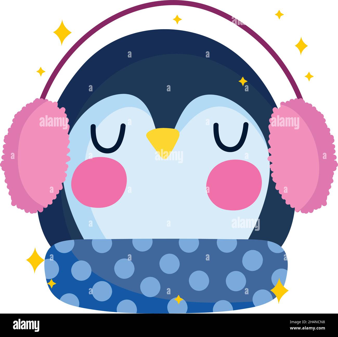 cute penguin face Stock Vector Image & Art - Alamy