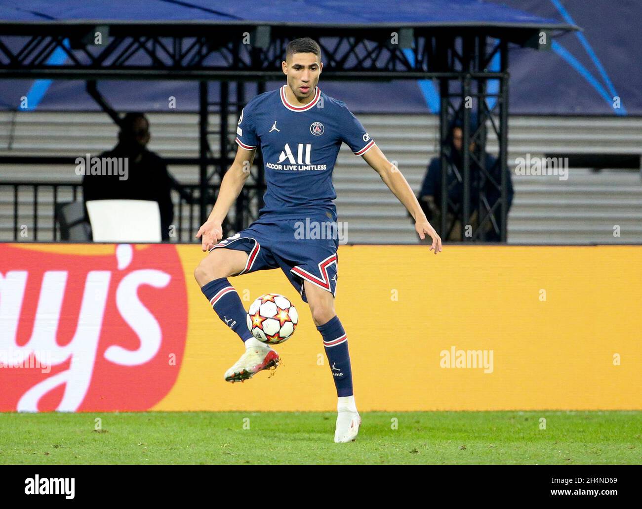 Achraf Hakimi of PSG during the UEFA Champions League, Group A football ...
