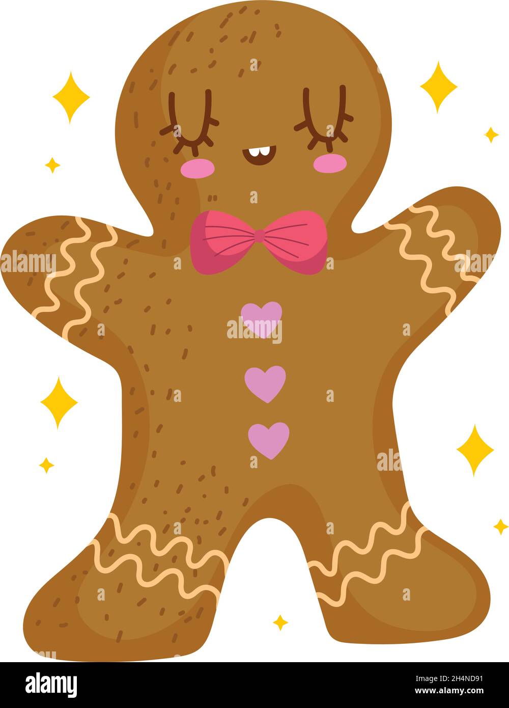 christmas cartoon gingerbread man Stock Vector Image & Art - Alamy