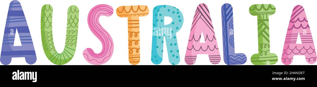 australia colored letter Stock Vector Image & Art - Alamy