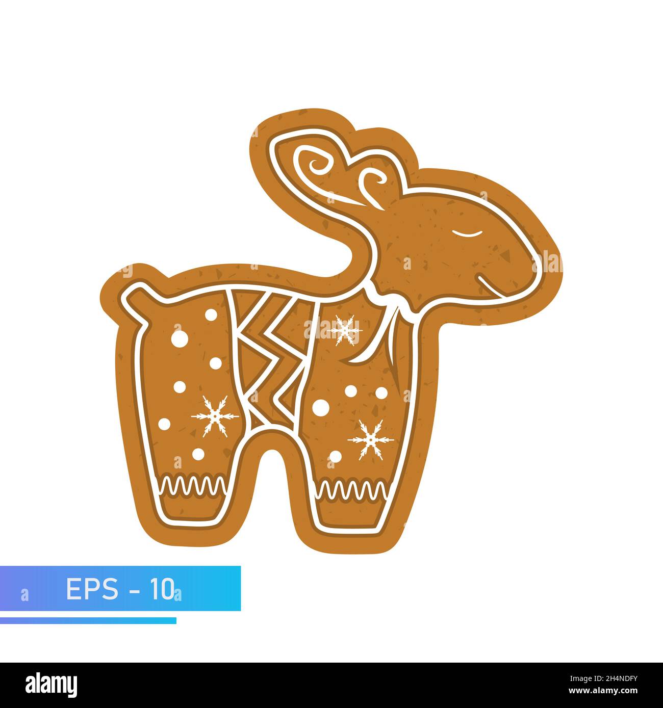 Christmas Cookies, gingerbread in the shape of a New Years deer in ...