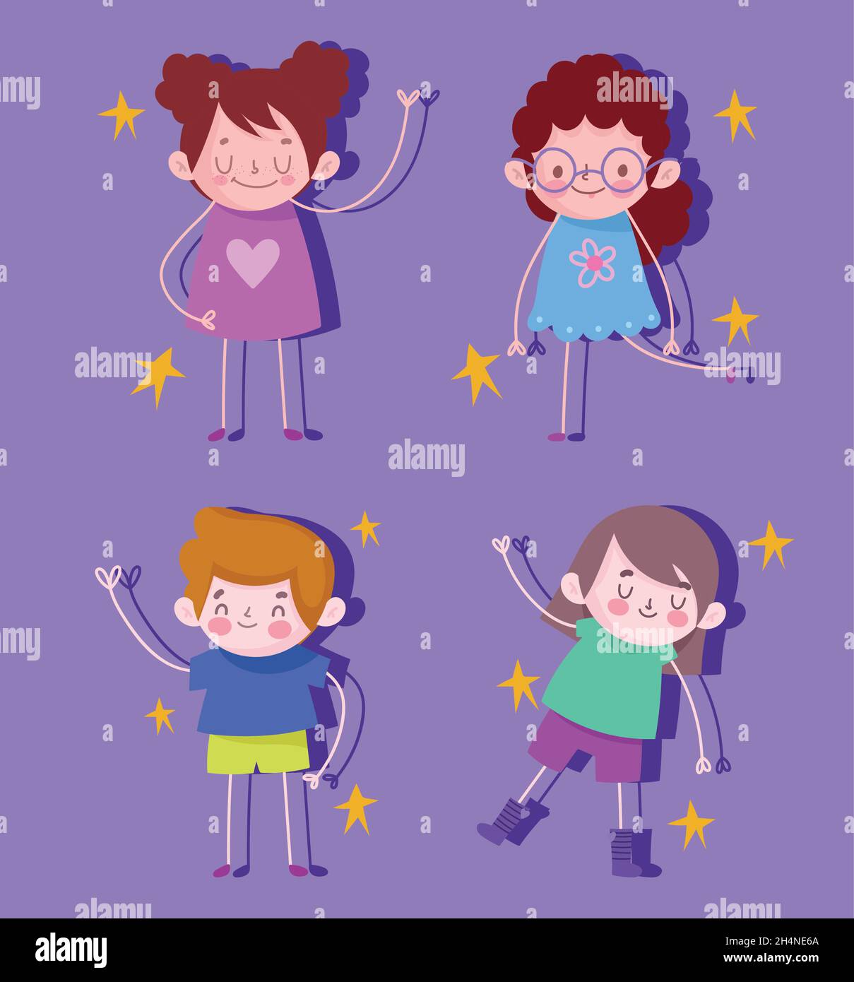 set of kids Stock Vector Image & Art - Alamy