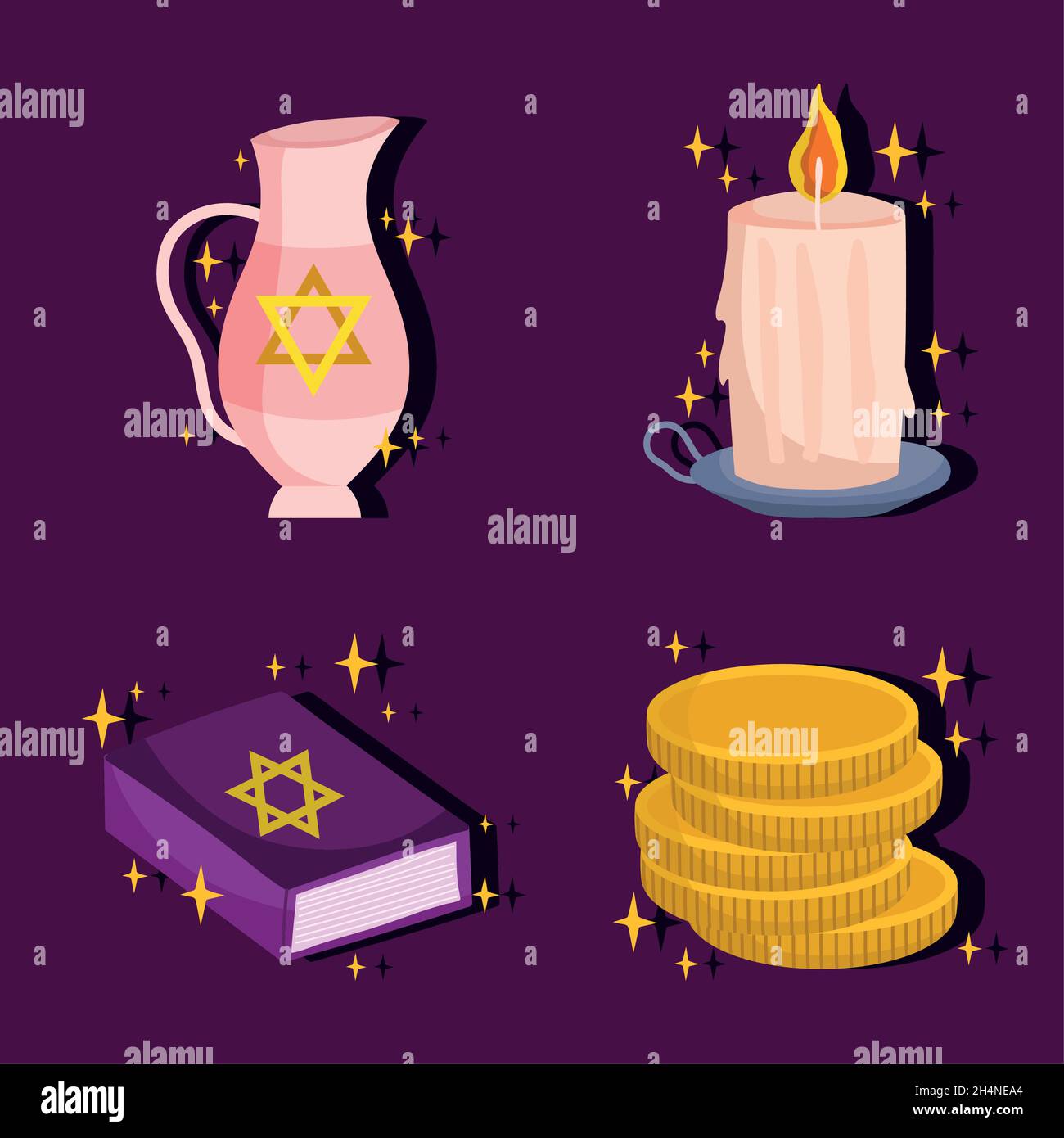 jewish icon set Stock Vector Image & Art - Alamy