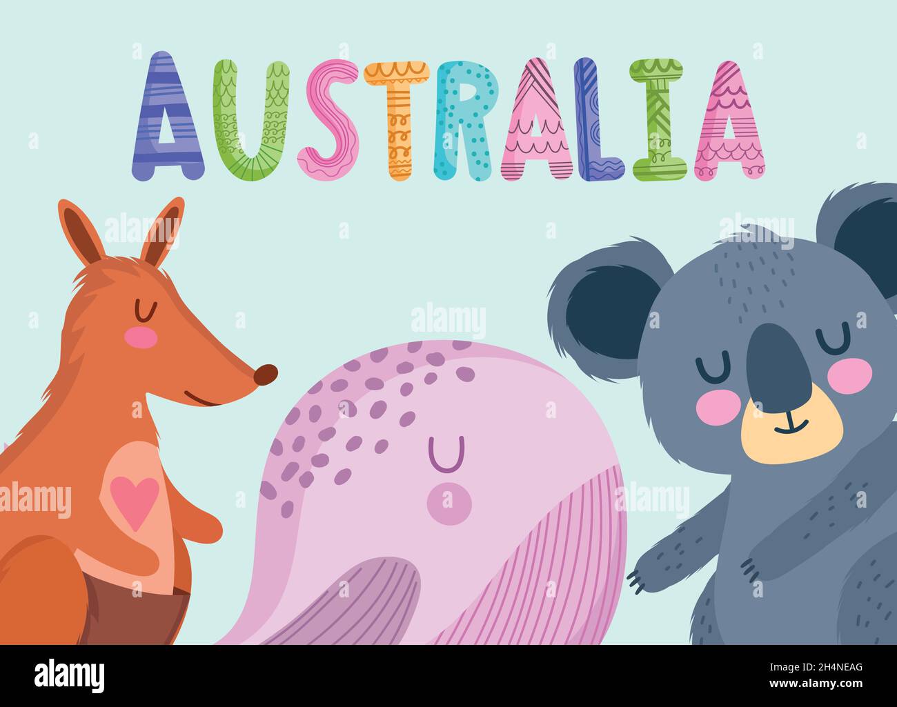 australia wildlife cartoon Stock Vector Image & Art - Alamy