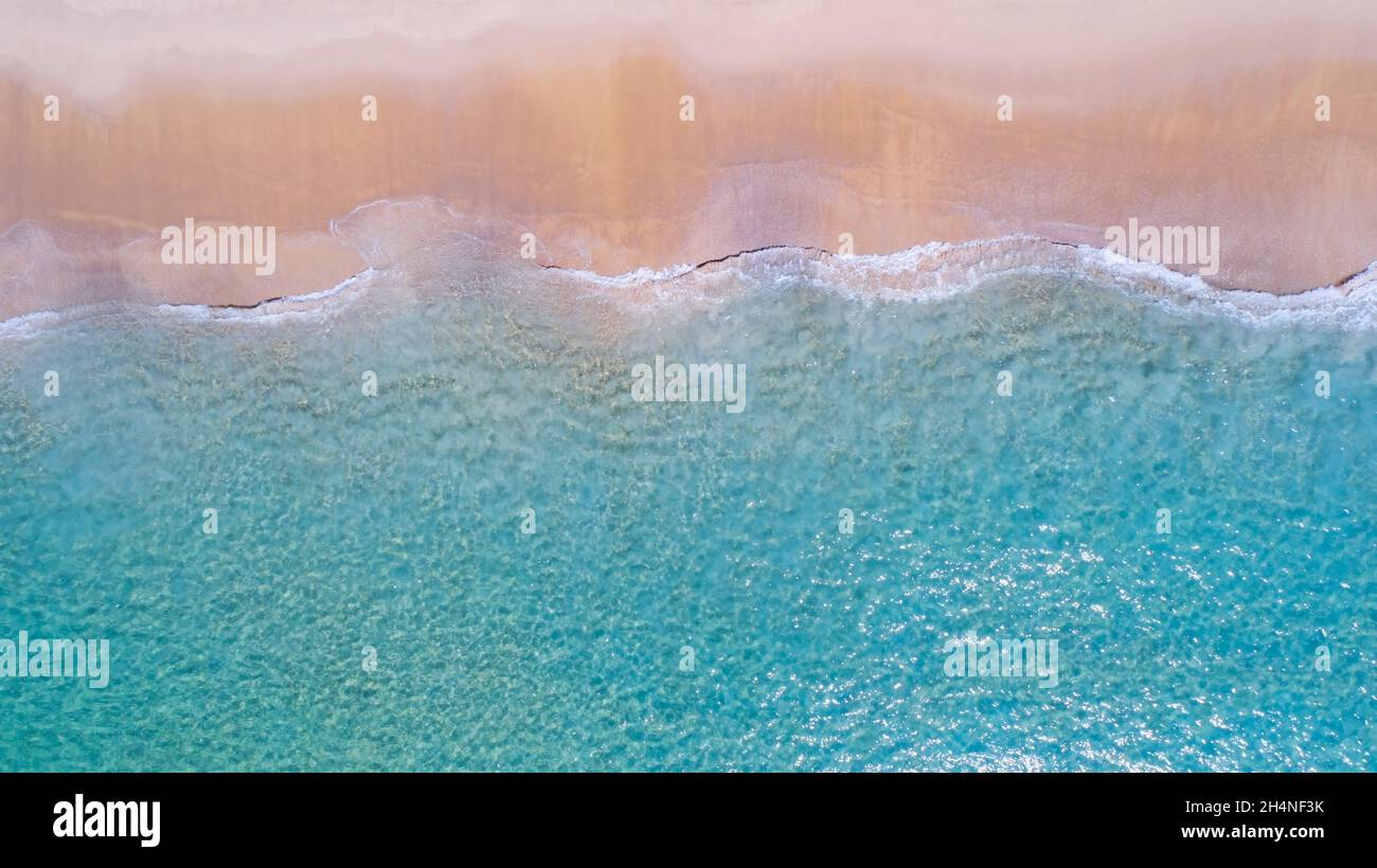 Sea Aerial view Top down sea amazing nature beach background Wave ...
