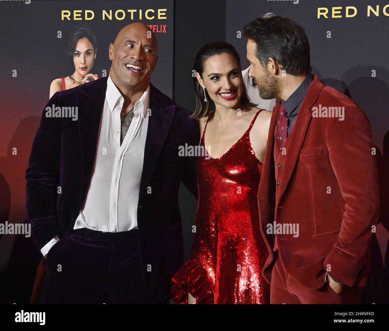 Los Angeles, United States. 3rd Nov, 2021. Cast members Dwayne Johnson ...
