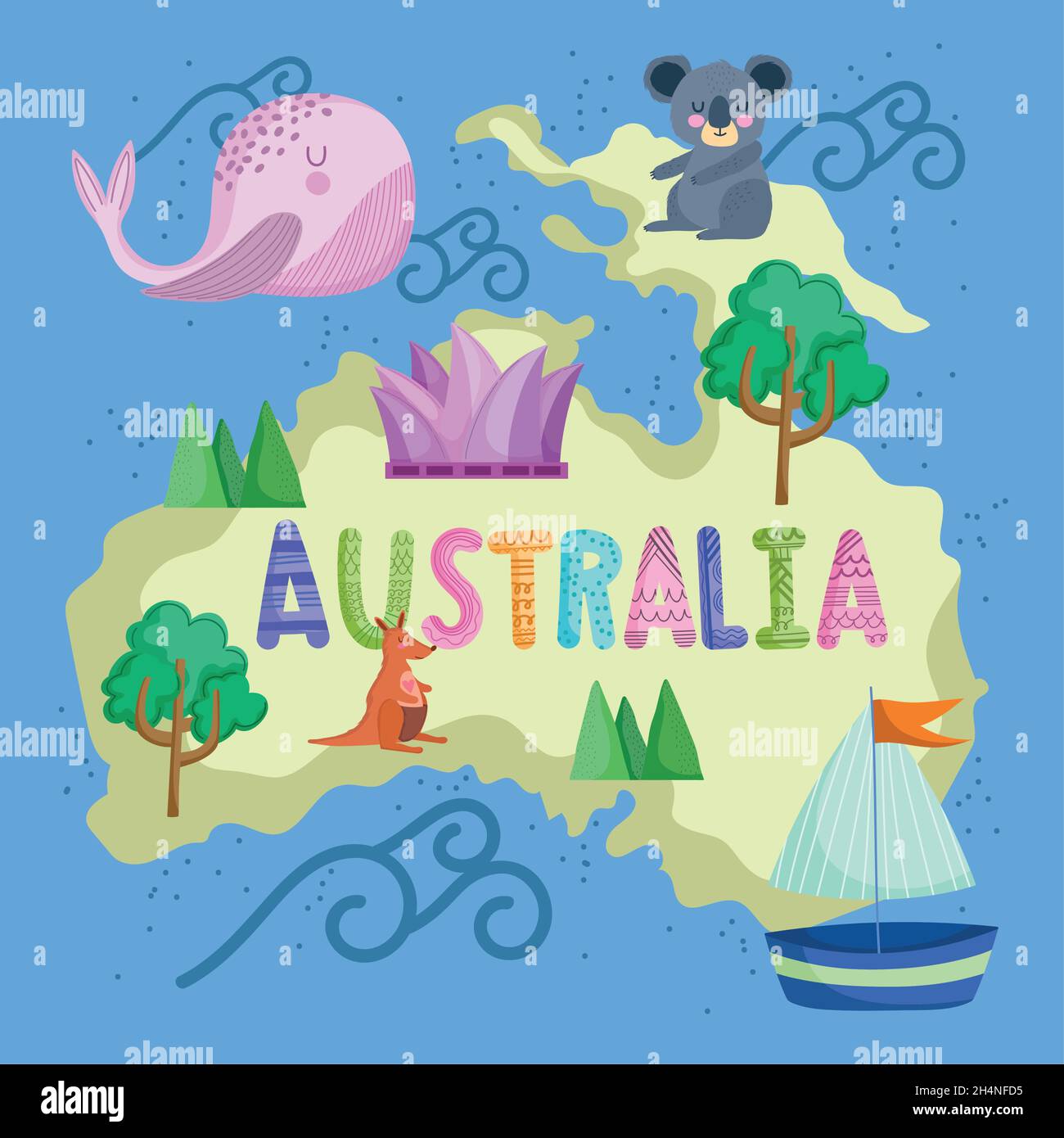 australia map culture Stock Vector Image & Art - Alamy