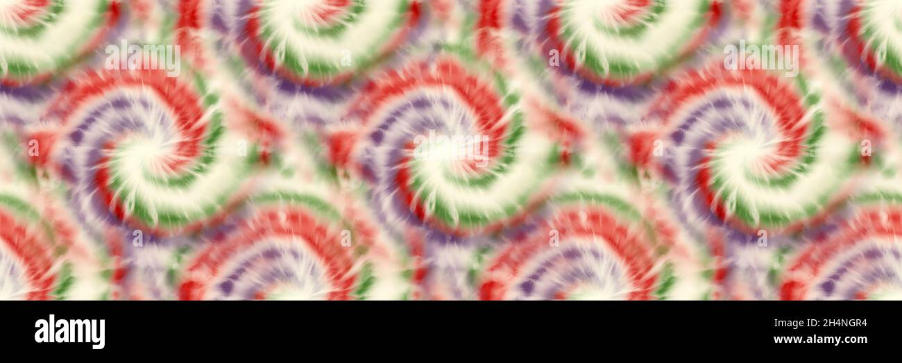 Seamless funky 1970s tie dye border motif pattern for surface design ...