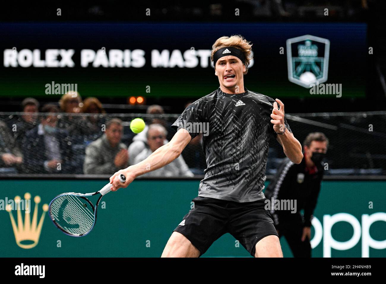 Alexander "Sascha" Zverev of Germany during the Rolex Paris Masters ...