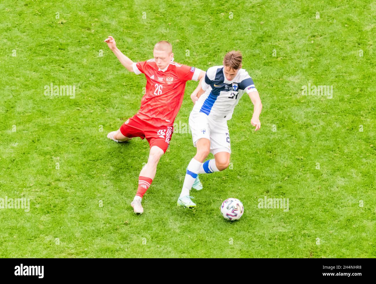 Saint Petersburg, Russia – June 16, 2021. Finland national football ...