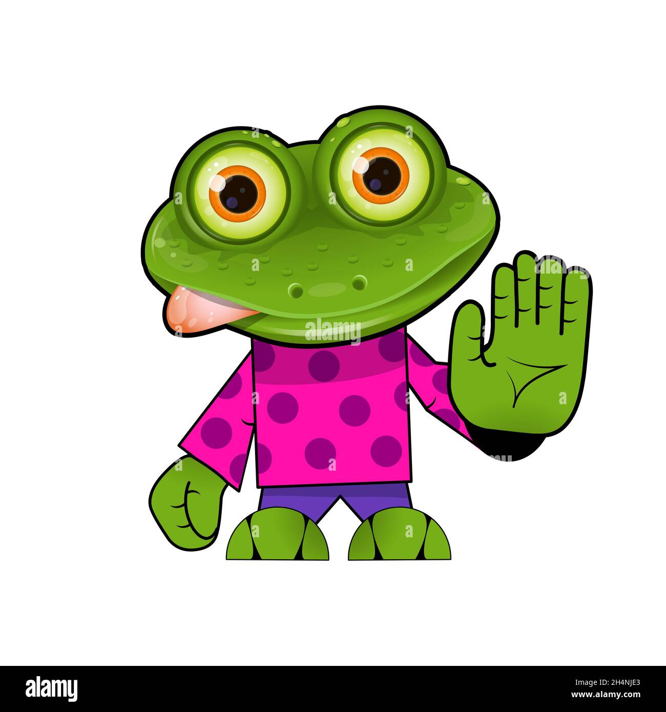 Frog With Hand Raised