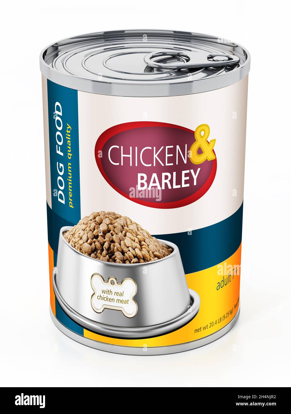 Dog food isolated on white background Stock Photo - Alamy