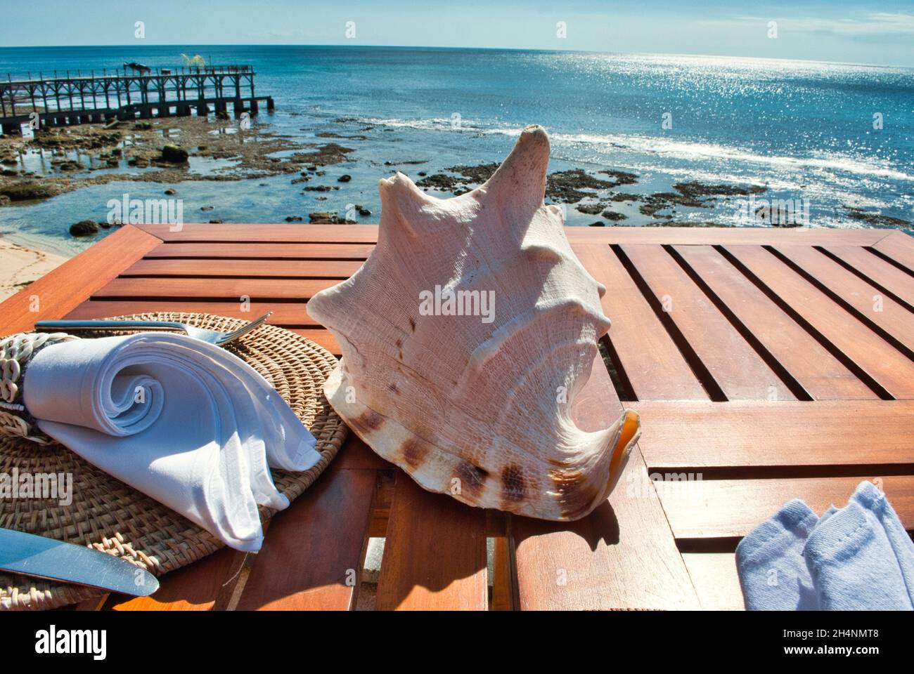 Seaside dining with a view Stock Photo - Alamy